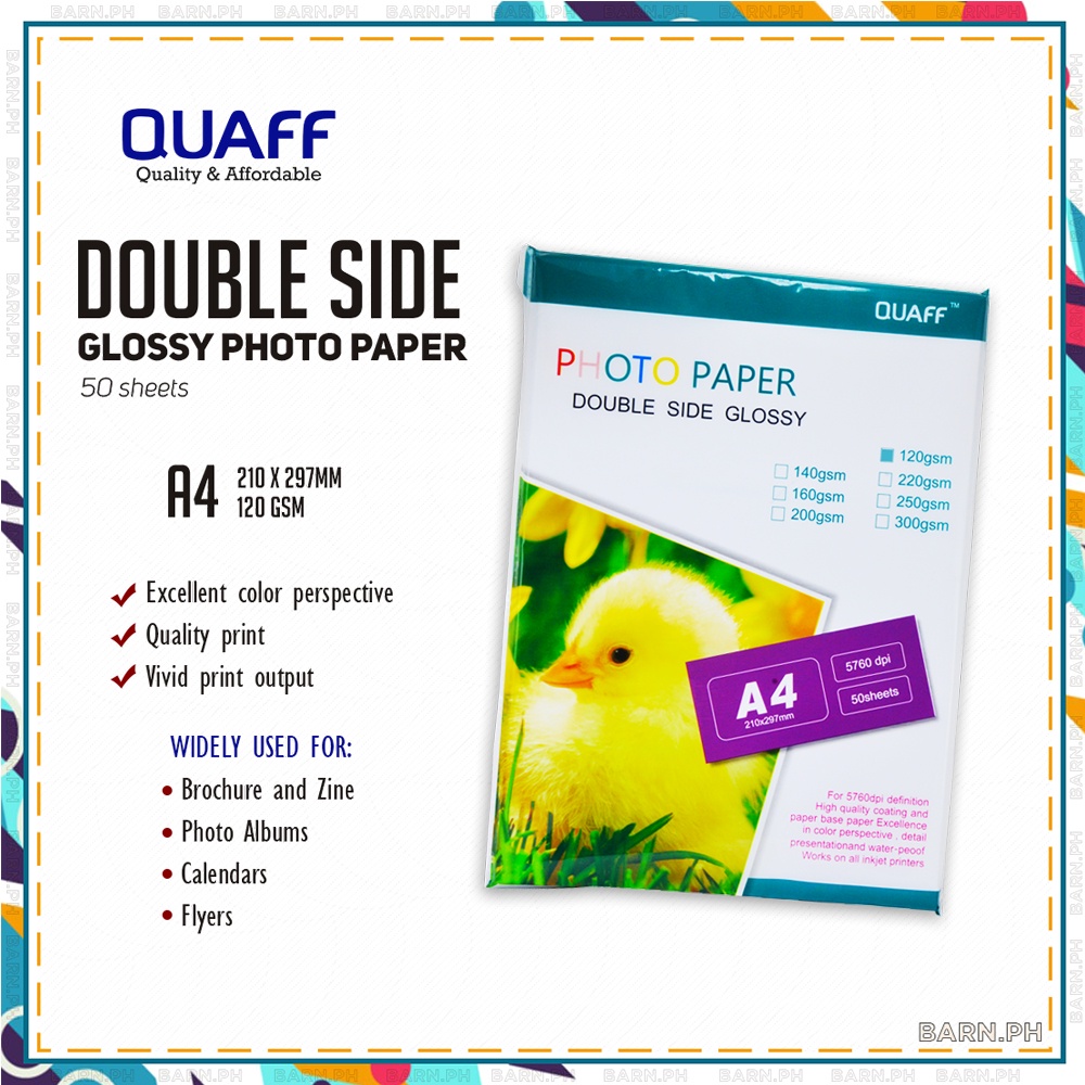 A4 Double Sided Glossy Photo Paper 120gsm / 140gsm / 160gsm / 200gsm ...