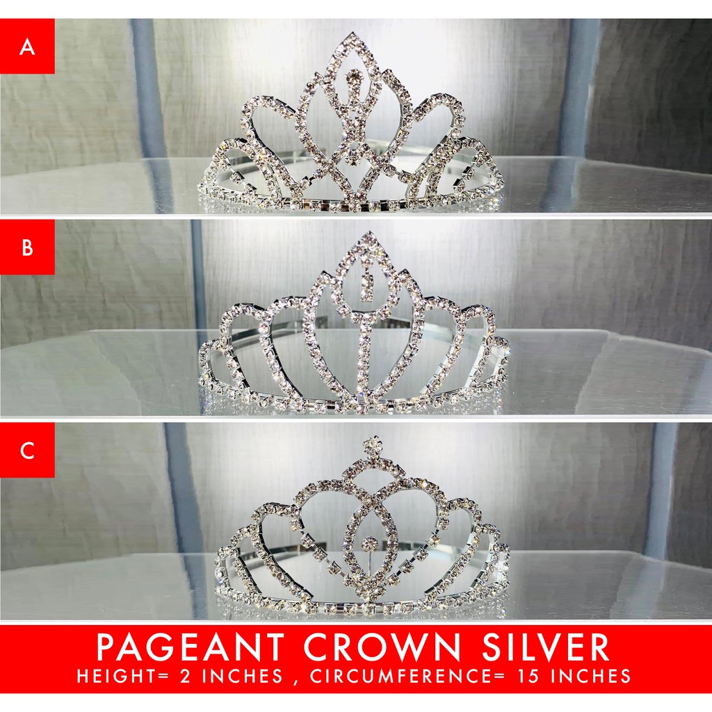 ELEGANT PAGEANT CROWN SILVER COLOUR | Shopee Philippines