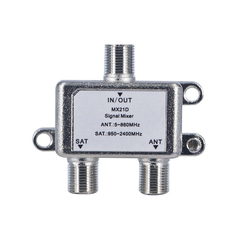 2 In 1 2 Way Satellite Splitter TV Signal Cable TV Signal Mixer SAT/ANT ...
