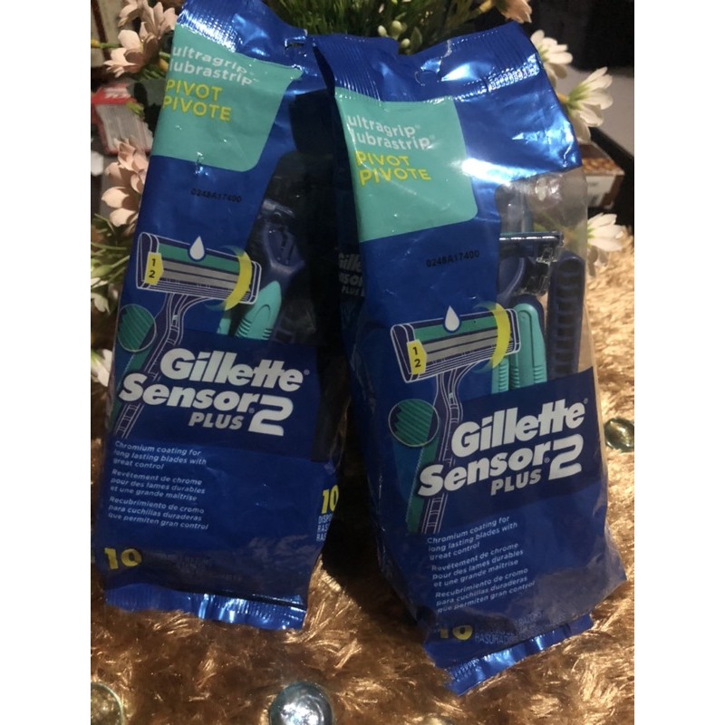 Gillette SeNsor 2 Plus Pivoting Head Men’s Disposable Razor 10ct ...