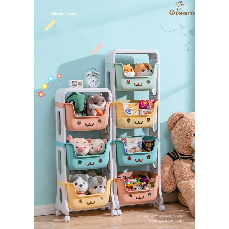 Bloom New Toys Organizer Trolley Kid Toys Storage Rack Easy to Assemble ...