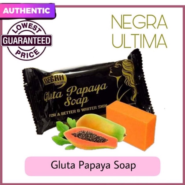 AUTHENTIC Negra Ultima Gluta Papaya Soap (New Improved Formula ...
