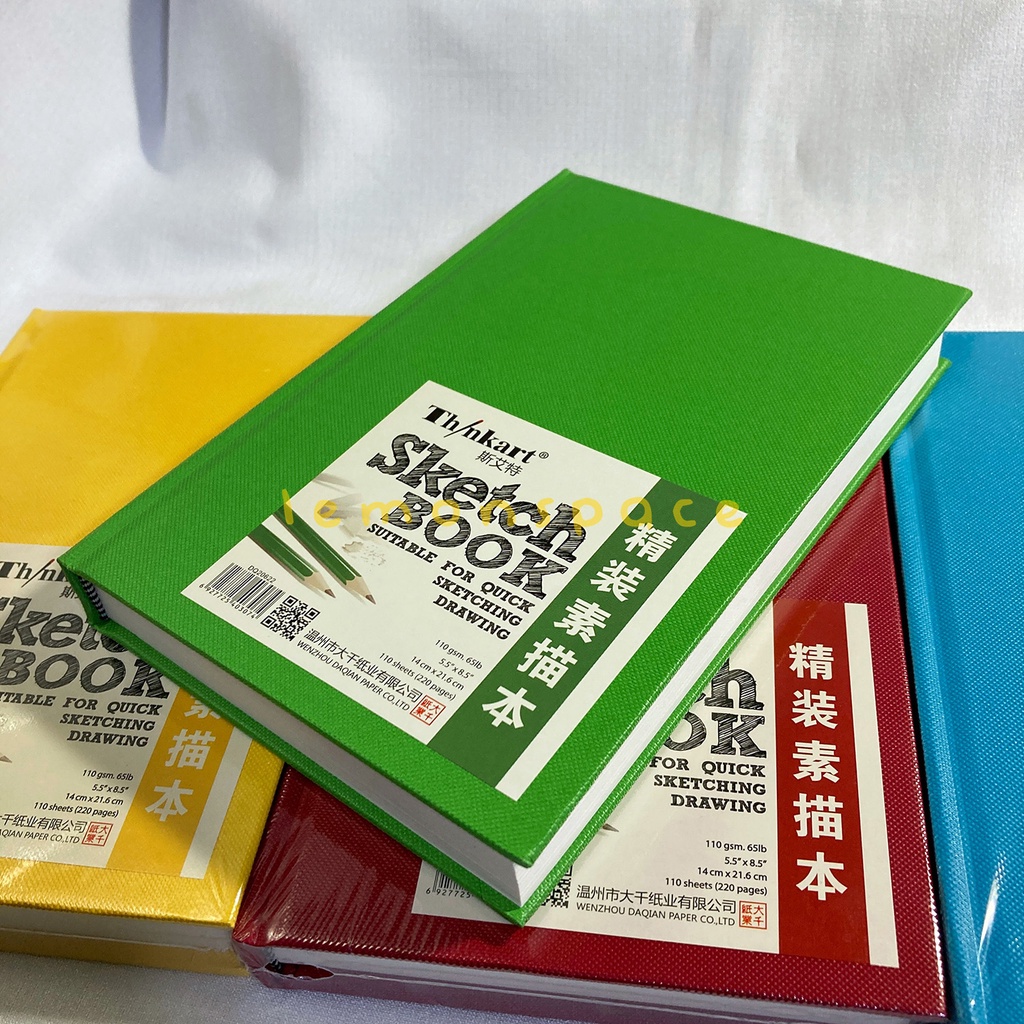 220 pages Colorful Hardbound Sketch Book 110gsm notebook journal ...