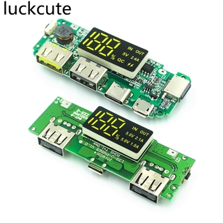 LED Dual USB 5V 2.4A 2A 1A Micro/Type-C USB Mobile Power Bank 18650 Charging Module Lithium ...