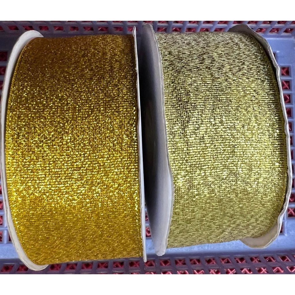 1.5 inch Metallic Ribbon with Gold AK226 Wendy Brand (33 yards per roll ...