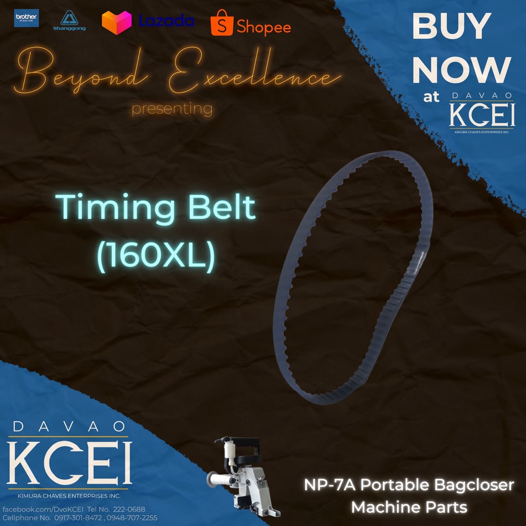 Timing Belt (160XL) for Newlong NP-7A Portable Bagcloser Machine ...