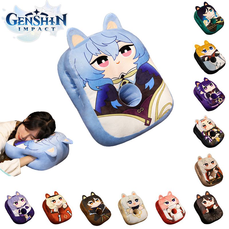 35x30cm Genshin Impact Cartoon Lunch Break Pillow Soft Fill Paimon ...