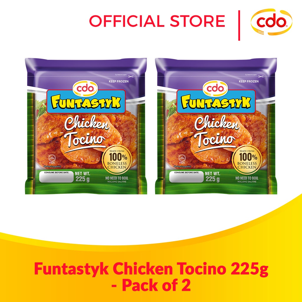 CDO FUNTASTYK Chicken Tocino 225g - Pack of 2 | Shopee Philippines