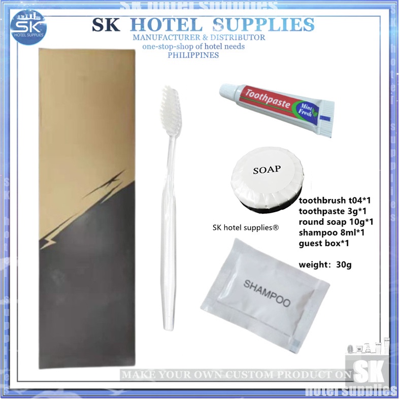 100sets toothbrush,toothpaste,shampoo,soap w/box HOTEL GUEST KIT SET ...