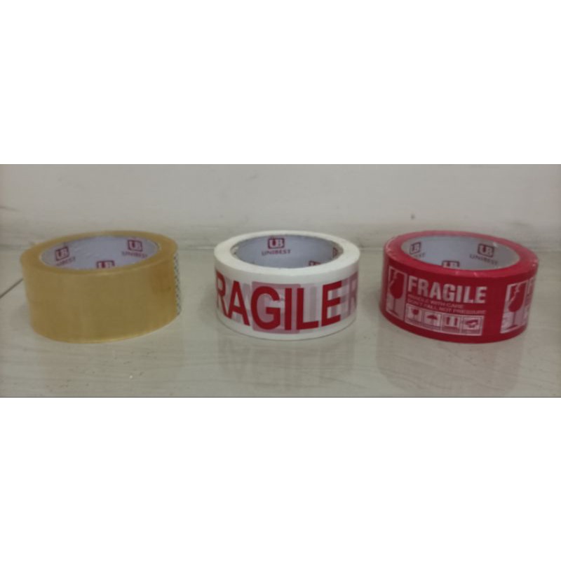 Packing Tape / Fragile Tape 2" x 100m ( Clear / White / Red ) | Shopee ...