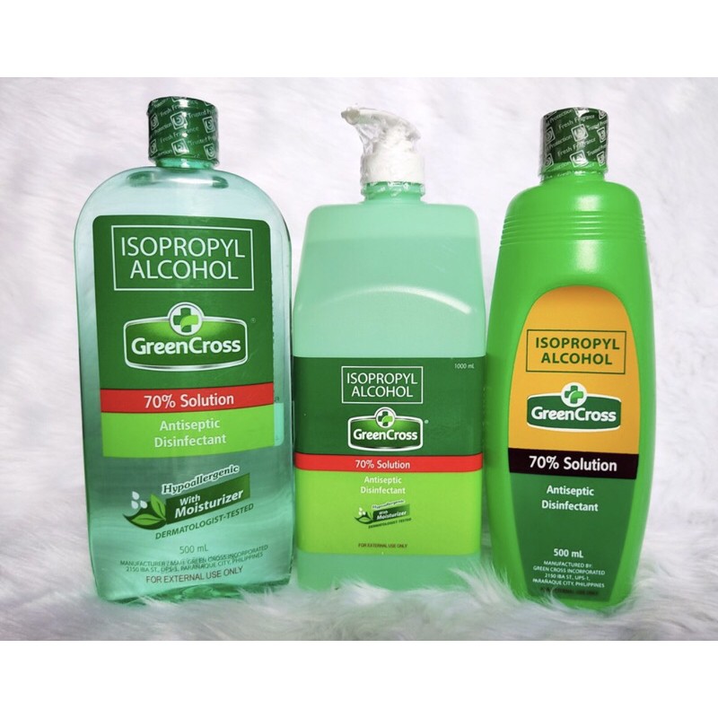 GREEN CROSS Isopropyl Alcohol 70% Solution 500ml ( Regular / With Moisturizer ) | Shopee Philippines