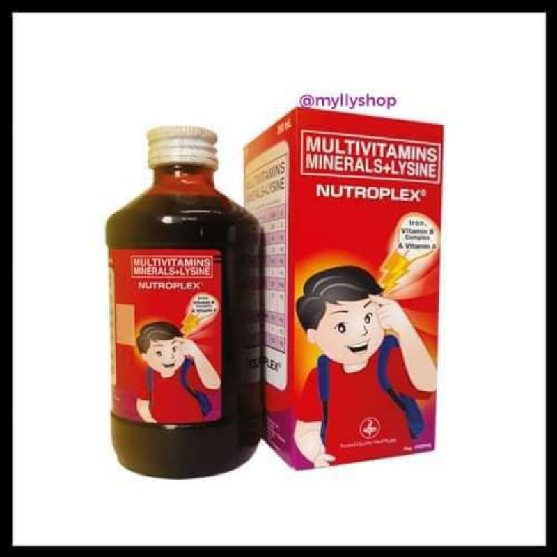 NUTROPLEX SYRUP MULTIVITAMINS MINERALS,+LYSINE 250 ml | Shopee Philippines
