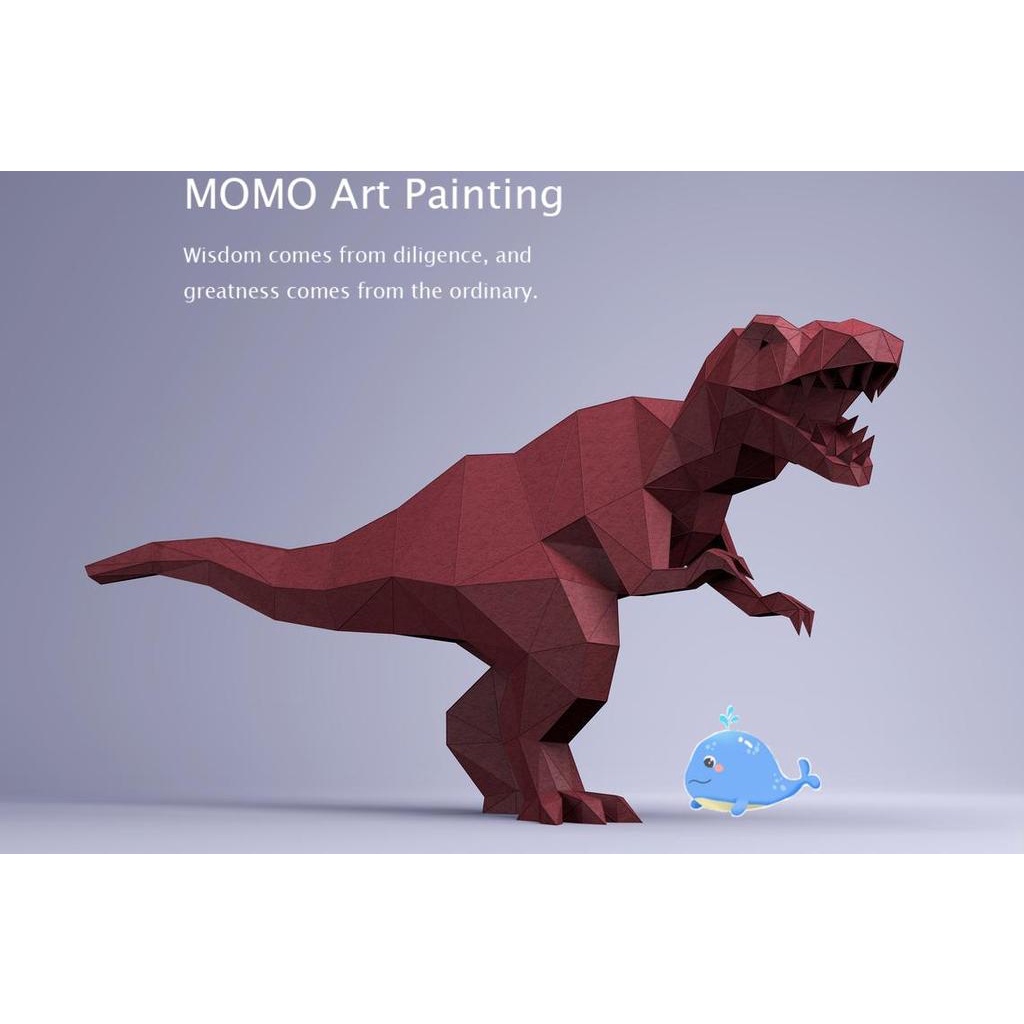 MOMO Tyrannosaurus Dinosaur 3d Paper Model DIY Handmade Mold Decoration ...