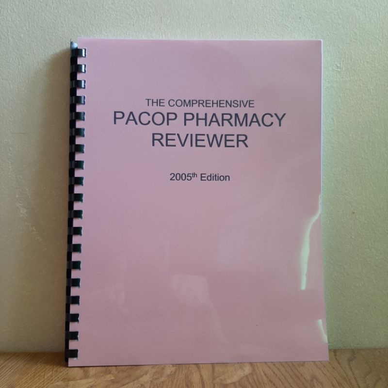 PRINTED PACOP BLUE, RED, PINK, GREEN (Pharmacy Reviewer) | Shopee ...
