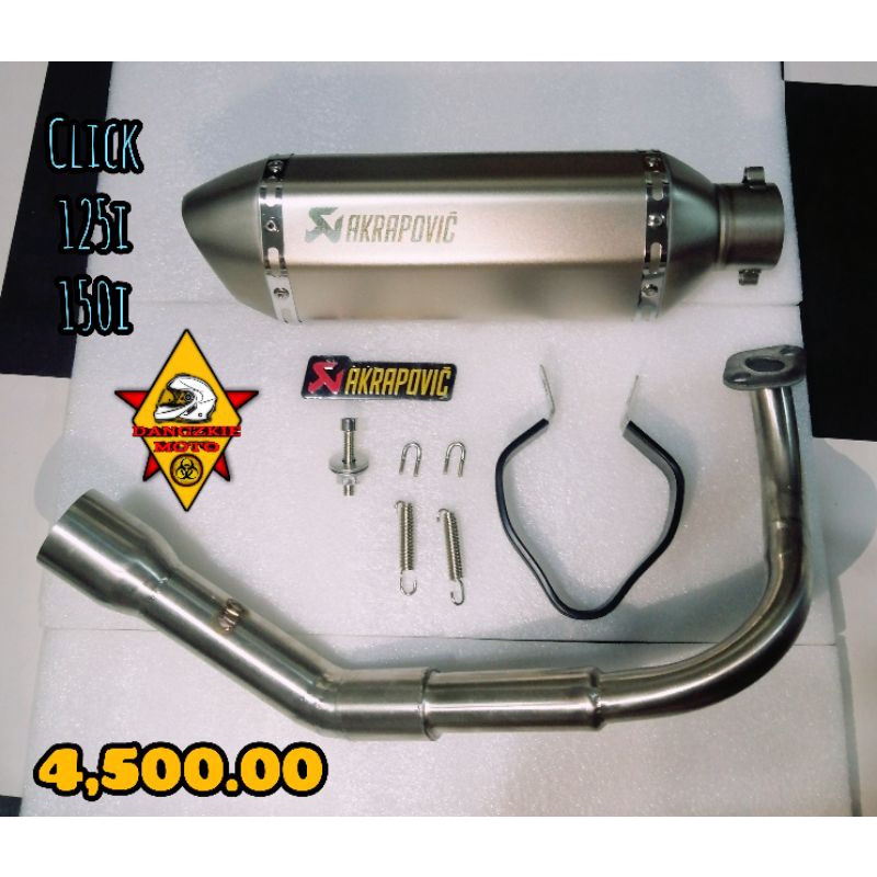 HONDA CLICK 125i/150i AKRAPOVIC FULL EXHAUST SYSTEM | Shopee Philippines