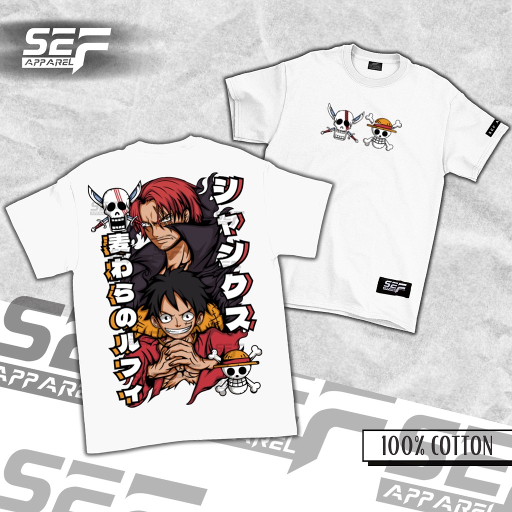 SEF Apparel Anime Series Shanks Luffy Red Hair Clothing T shirt ...