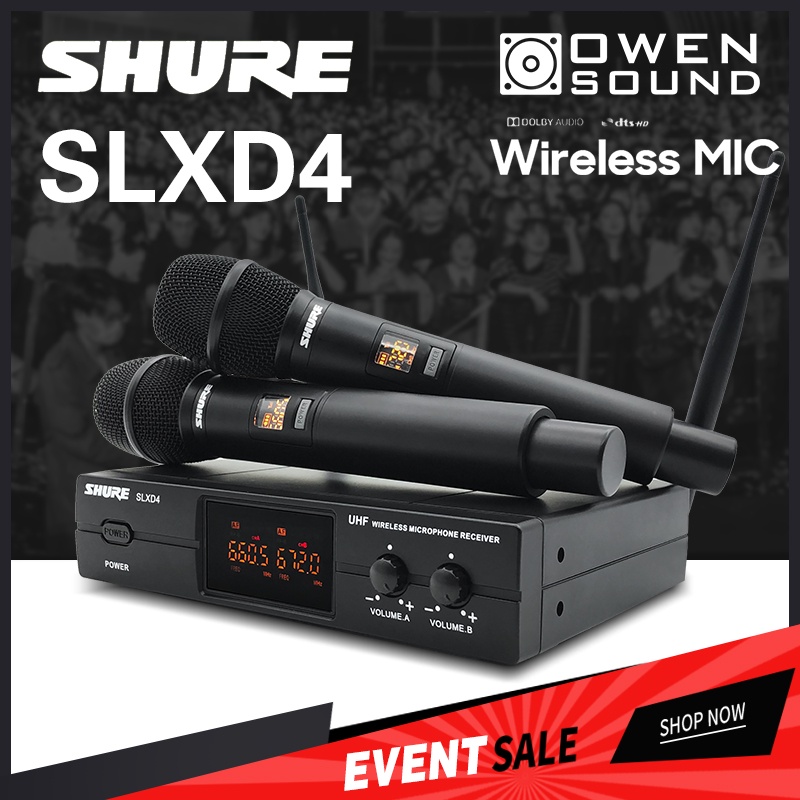 SHURE SLXD4 digital wireless microphone system, stable signal, high performance, suitable for ...