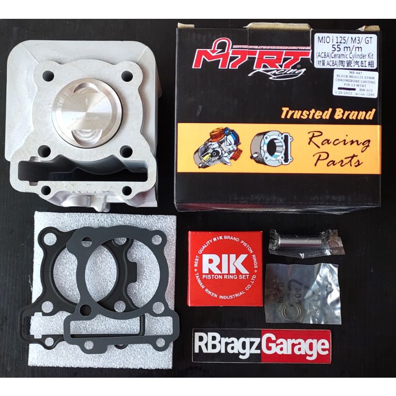 MTRT 55mm / 59mm Chromebore Block Set w/Casting Piston, w/Forged Piston ...