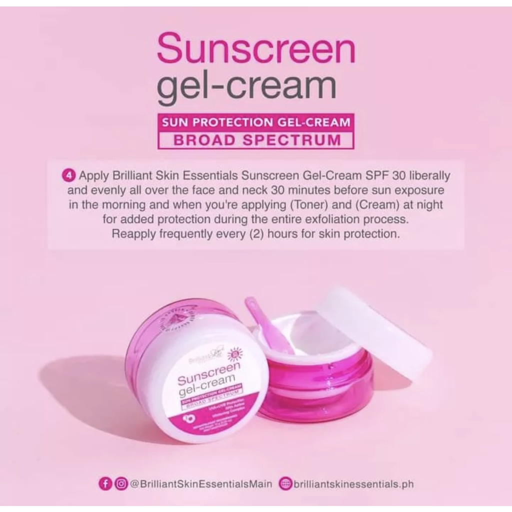 Brilliant Skin Sunscreen gel-cream SPF 30 (10g) | Shopee Philippines