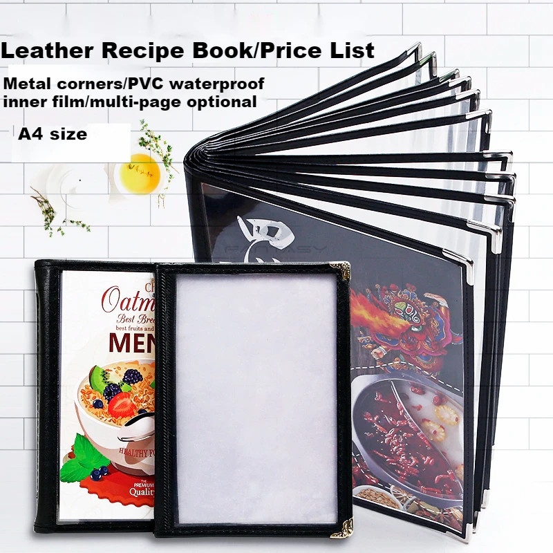 HD Transparent PVC Menu Folder Menu Book Transparent Menu Cover Menu ...