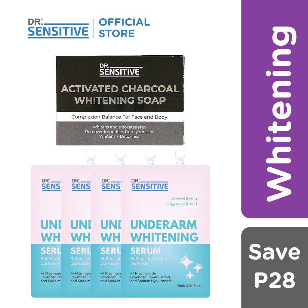 Dr. Sensitive Set of 4pcs Underarm Whitening Serum 10ml with Activated ...