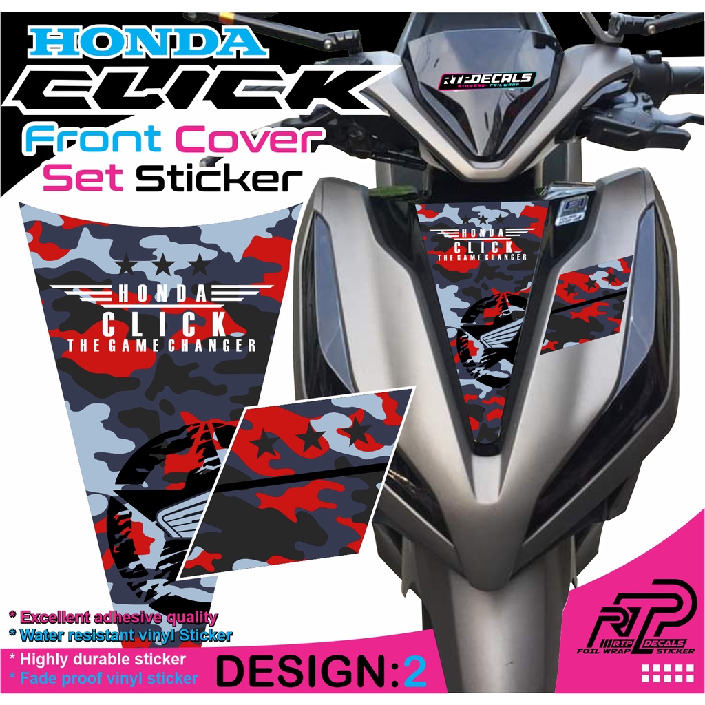 Honda Click Military Front Sticker Decals(Sold as Set) | Shopee Philippines