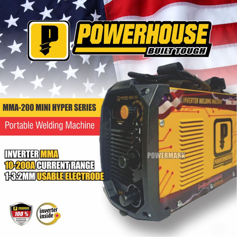 Powerhouse MMA-200 MINI Hyper Series Portable Inverter Welding Machine ...