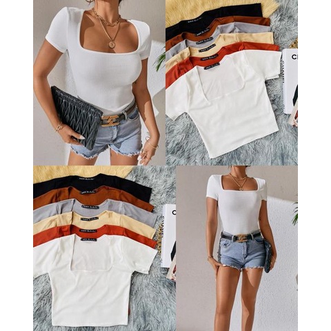 LOUISE SQUARE TOP KNITTED with etiketa / FABRIC: knitted FREE SIZE can ...