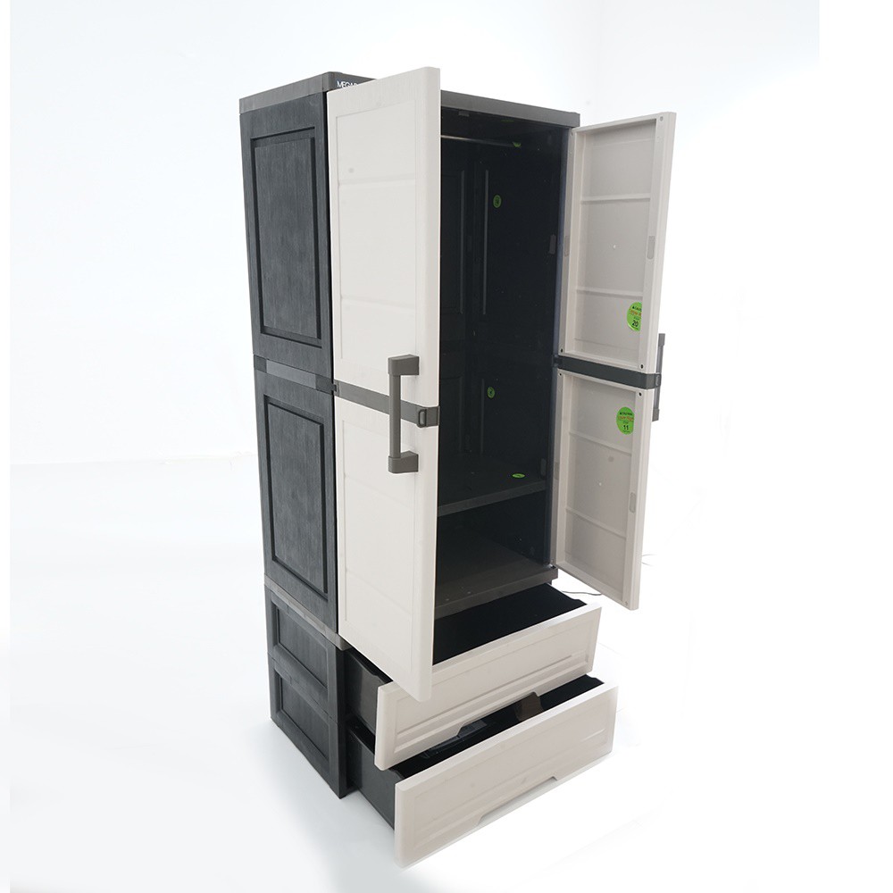 MEGABOX WARDORBE CABINET WITH 2 DRAWERS - ASSEMBLE | Shopee Philippines