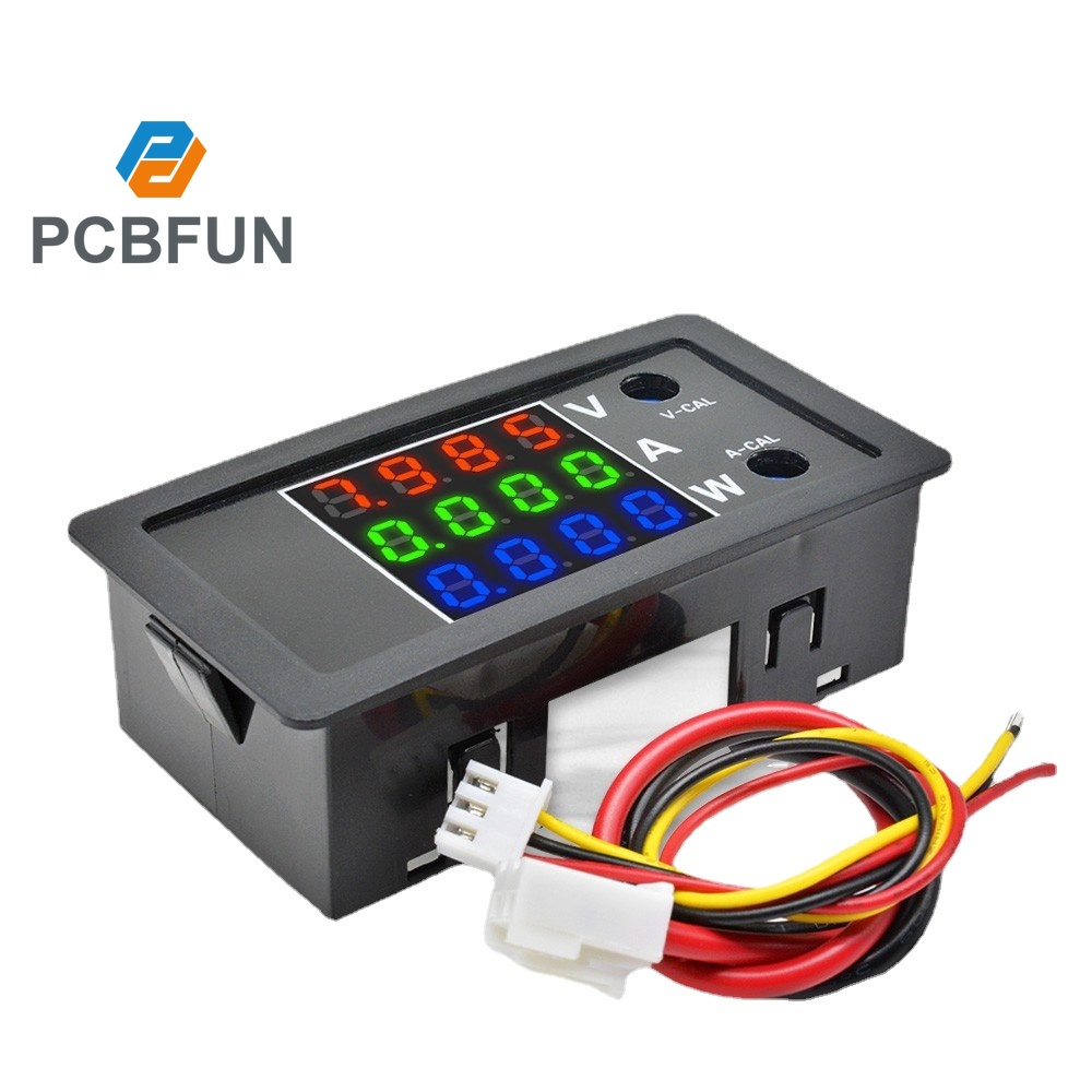 Pcbfun 0.28" 4 High Precision 100V 10A 1000W Voltage Current Power Meter Red Green Blue | Shopee ...