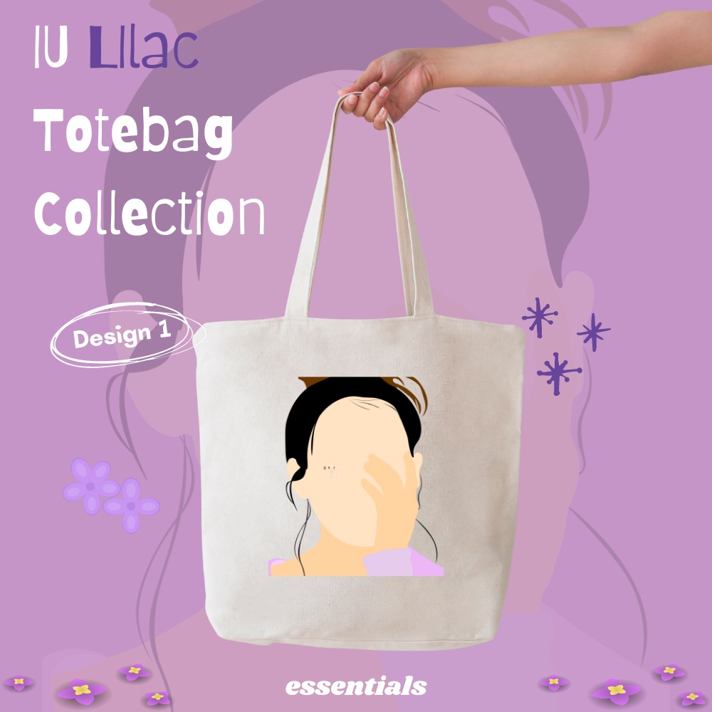 IU VECTOR ART TOTEBAG BY ESSENTIALS | Shopee Philippines
