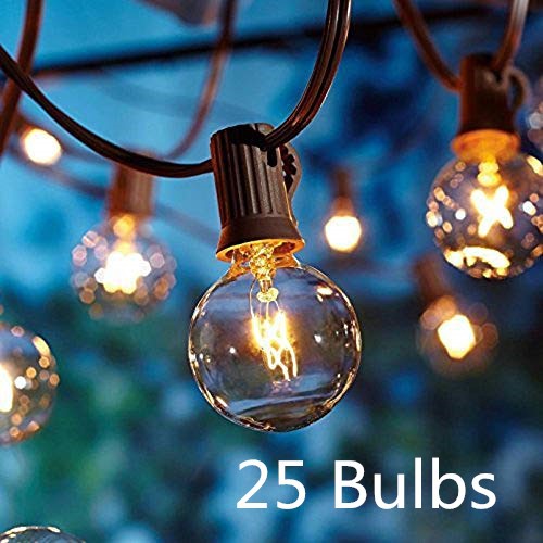 27FT G40 String Indoor/Outdoor Fairy Lights Patio String Light Wedding ...