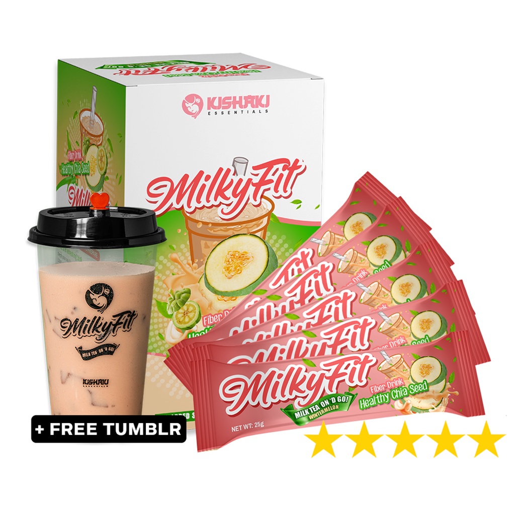 Slimming Milky Fit with Chia Seed / Milk Tea 10 Sachet with Free Cup ...