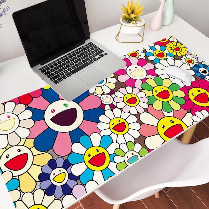 Murakami Sunflower Mouse Pad Oversized Desk Pad Computer Keyboard ...
