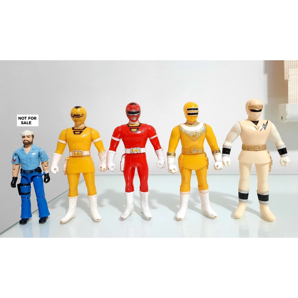 LOT SALE : 4pcs Vintage BANDAI 5" Alien Zeo Car Ranger vinyl action ...