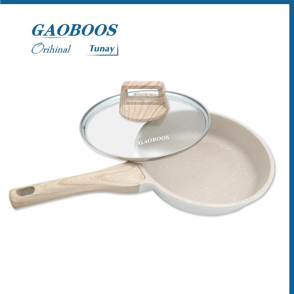 Gaoboos Gold Star Coating Kawali Non Stick Frying Pan For Induction ...