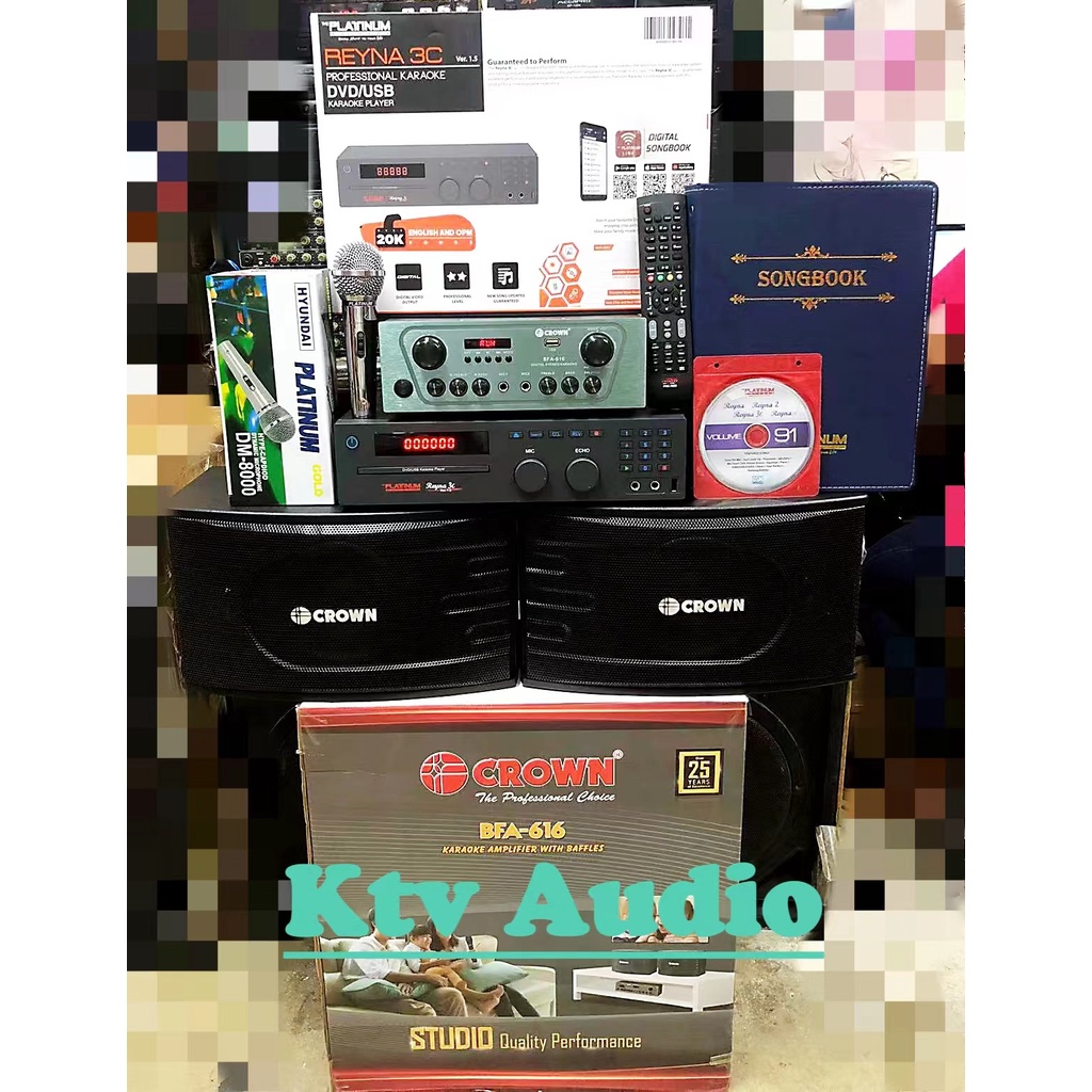 BUNDLE SET Platinum reyna 3c karaoke player 20k songs with CROWN BFA ...