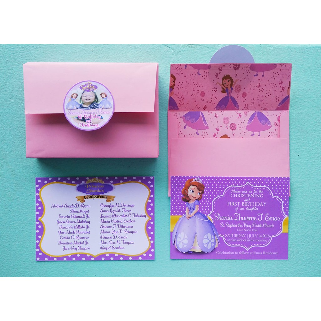 Sofia the First Invitation - 3R size | Shopee Philippines