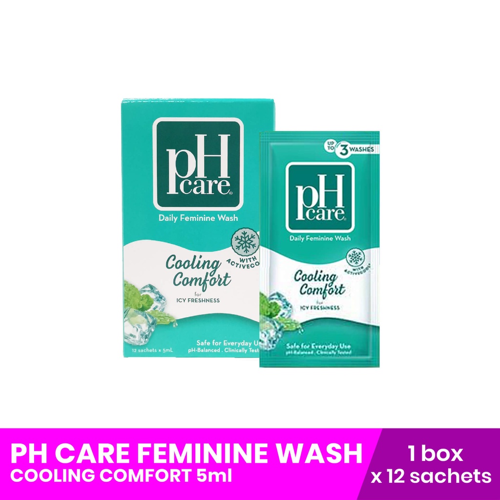 pH CARE Feminine Wash Cooling Comfort 5ml x 12 sachets | Shopee Philippines