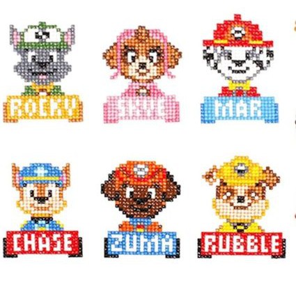 DIY Paw Patrol Diamond Painting Sticker Kit Art Craft Kids Full Drill ...