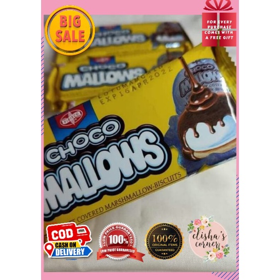 (COD) FIBISCO CHOCO MALLOWS (2PCS/PACK) (with FREEBIES) | Shopee ...
