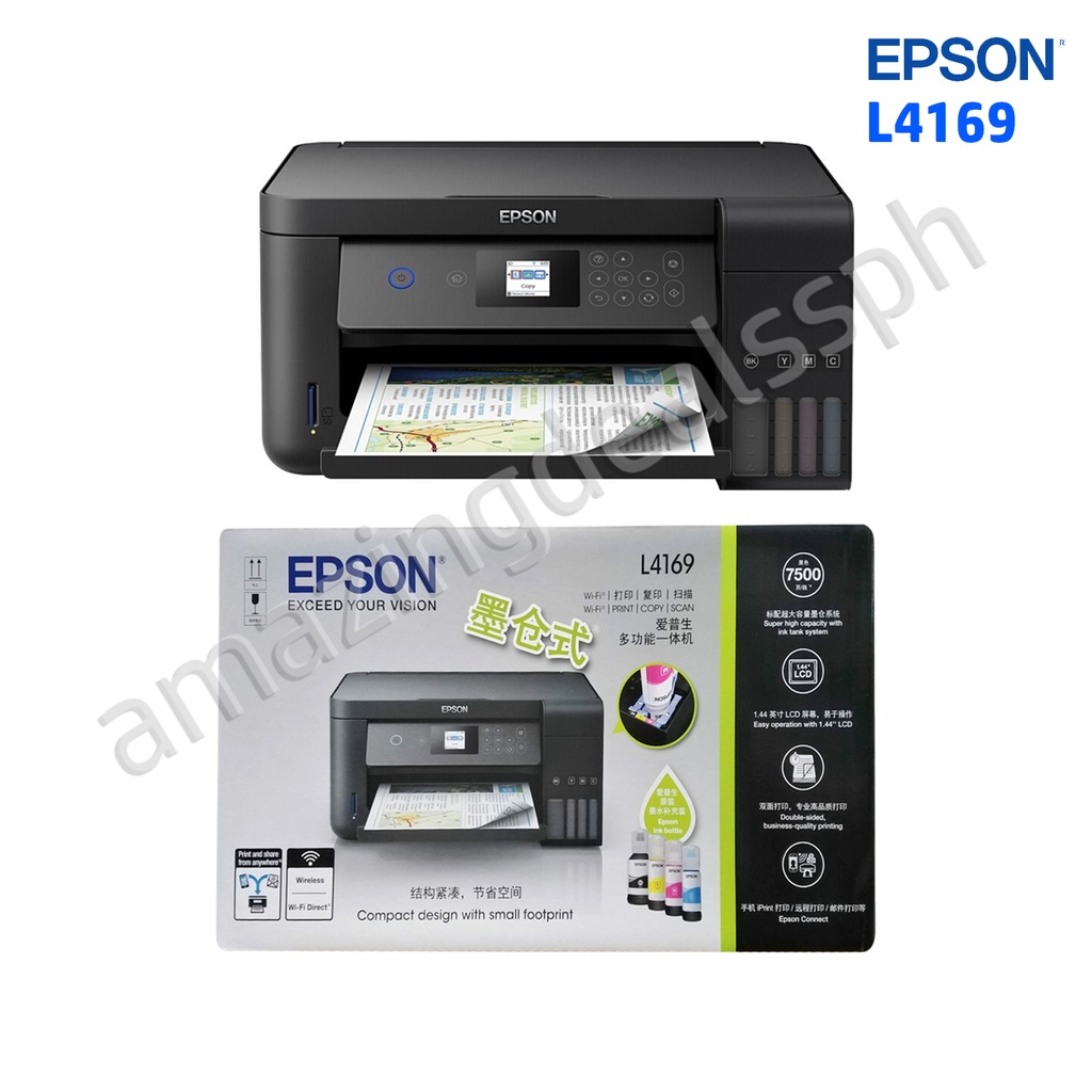 EPSON L4169 Printer Wi-Fi Duplex All-in-One Ink Tank Printer | Shopee ...