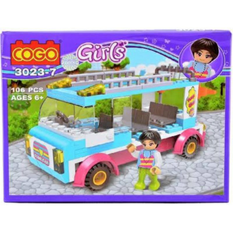 COGO Girls Tour Car (Building Blocks) | Shopee Philippines