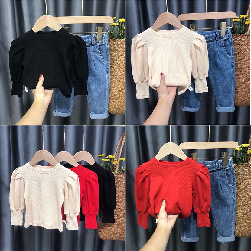 Girls' Bottoming Shirt Doll Collar Base Clothing Korean Style Baby's ...