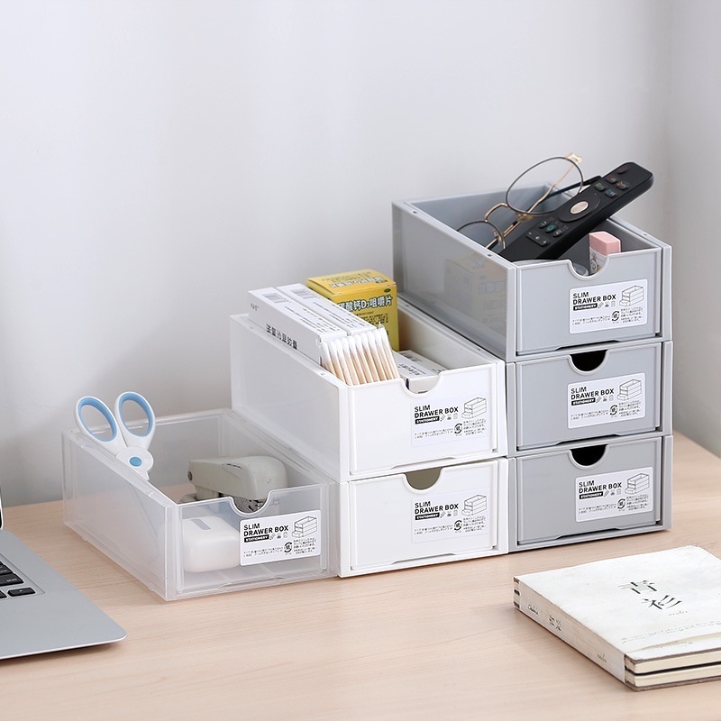 Drawer type desktop storage box assembled spliced cosmetics organizer ...