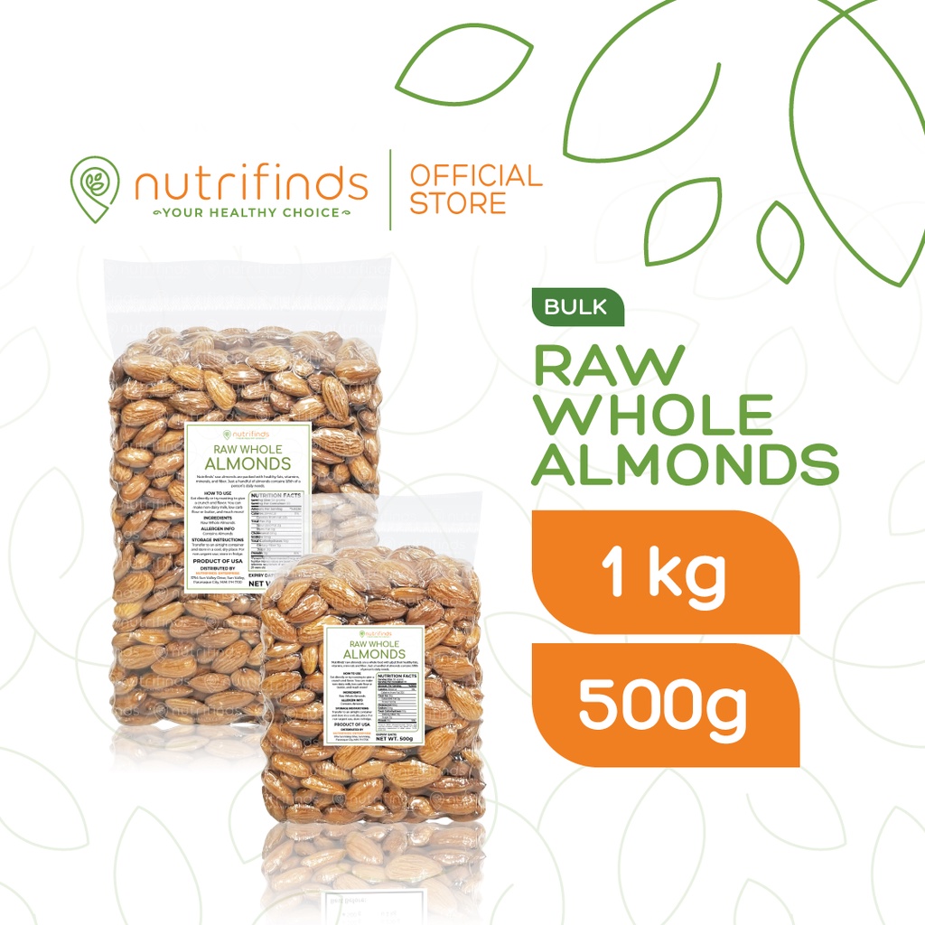 Nutrifinds® Raw Whole Almonds - BULK | Shopee Philippines