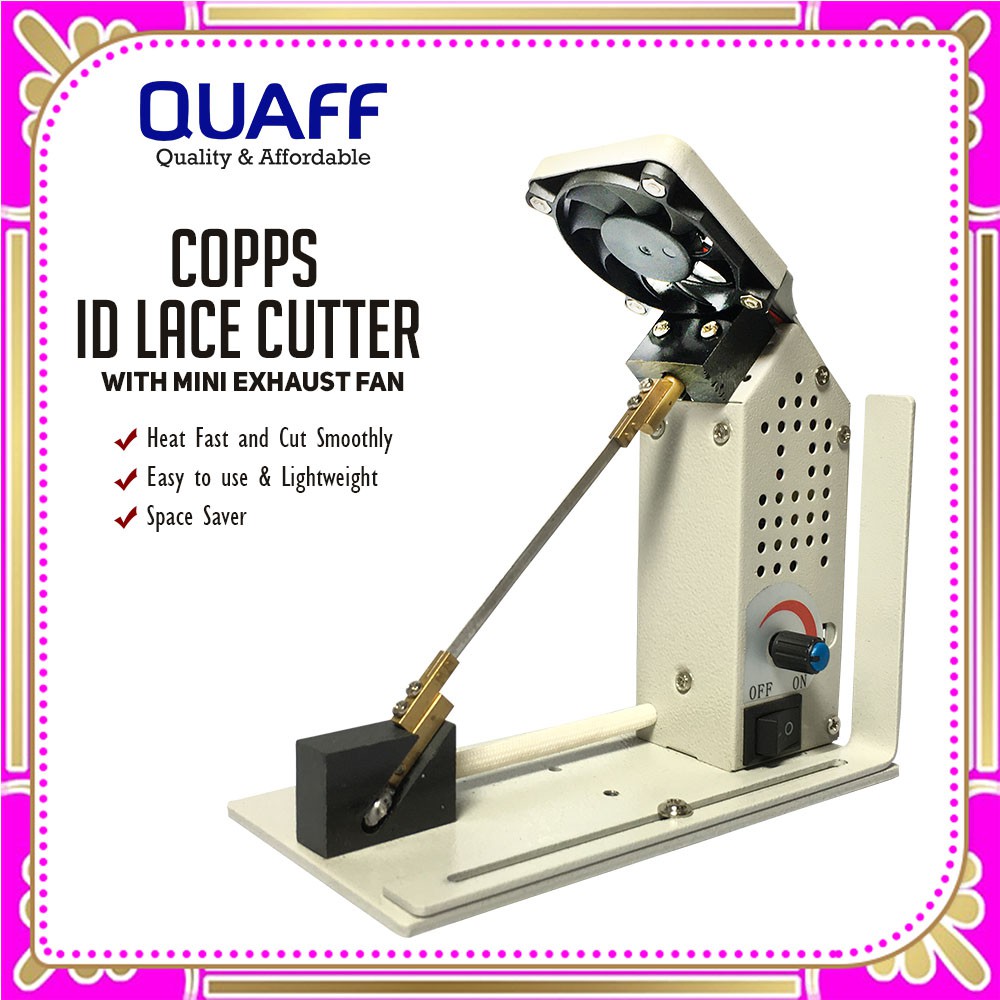 QUAFF ID Lace Cutter with Mini Exhaust Fan COPPS (C180) Heat Cutting ...