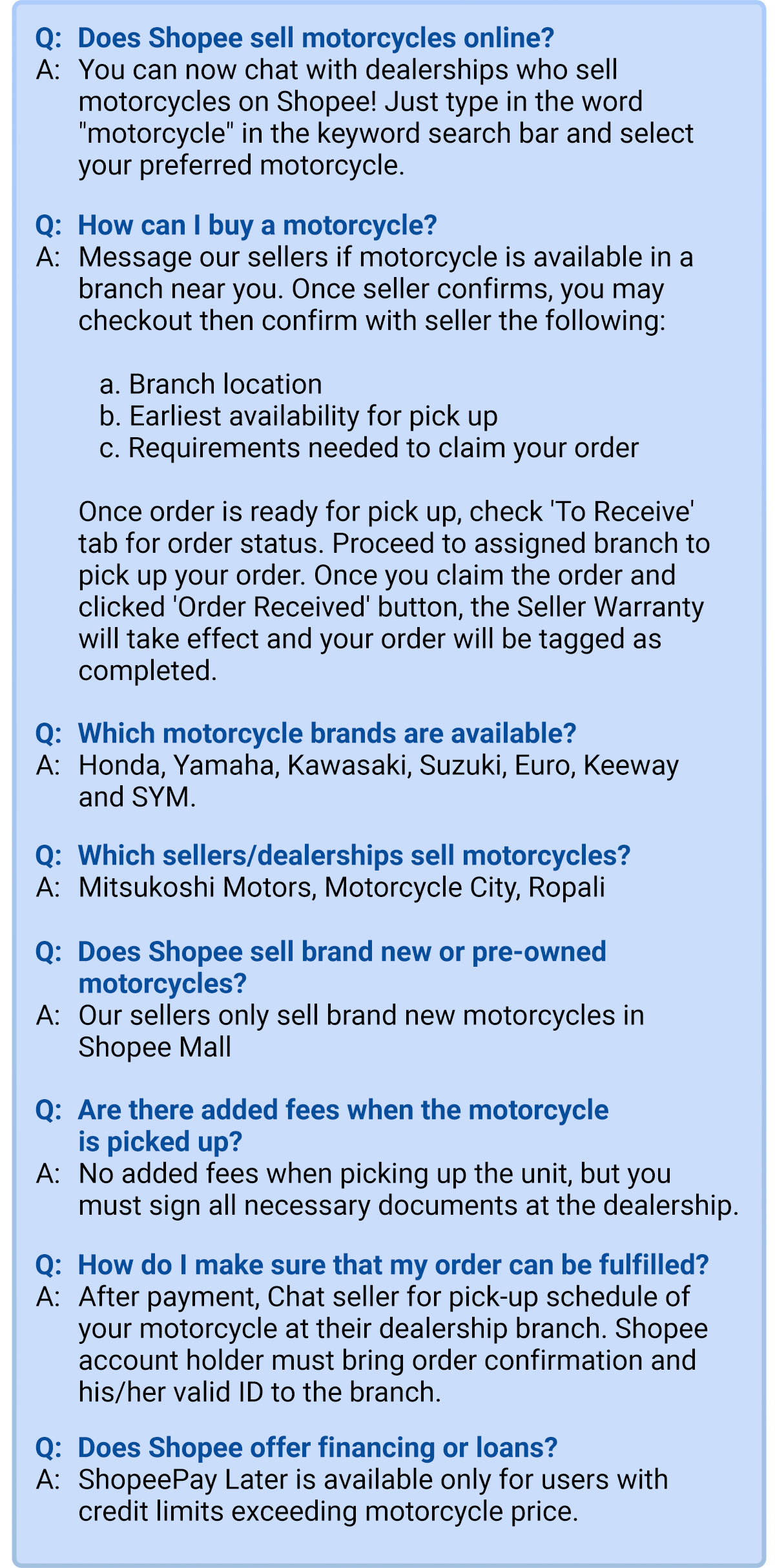 Now Available: Motorcycles August 2022 | Shopee PH
