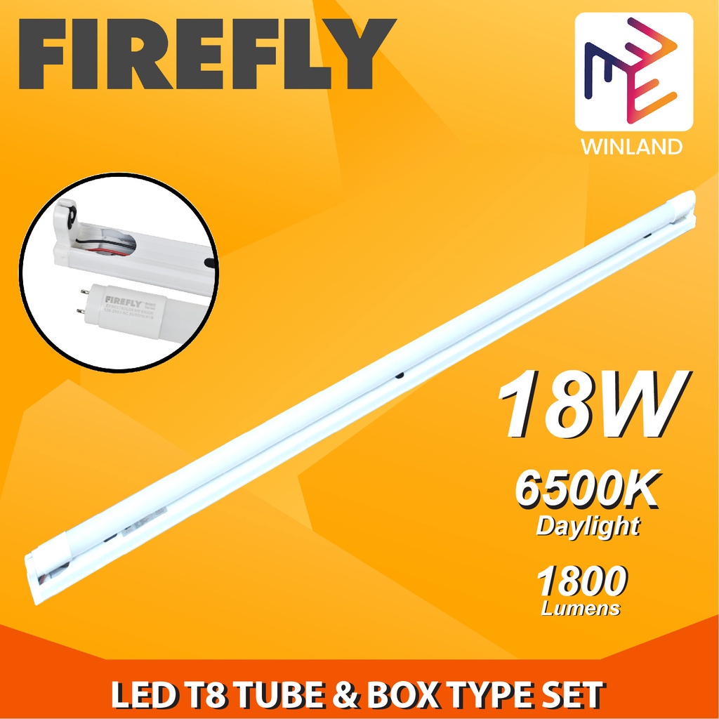 FIREFLY by Winland T8 Led Tube & Box Type Set 18w LED Lamp EBTS11/DL18 ...