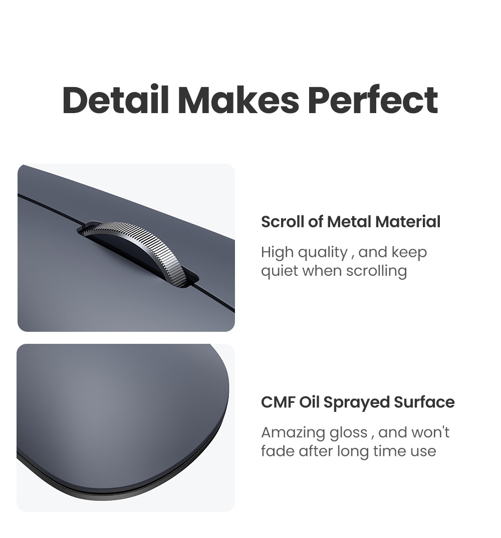 UGREEN Mouse Wireless Silent Mouse 4000 DPI For Computer Laptop Mice ...